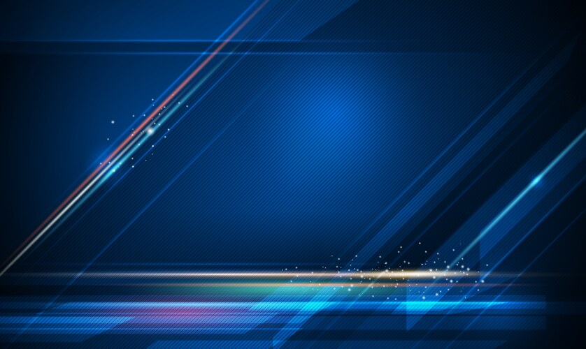 Speed and motion blur over dark blue background Vector Image
