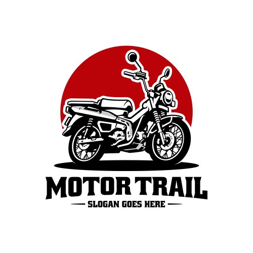 Adventure motorcycle logo Royalty Free Vector Image