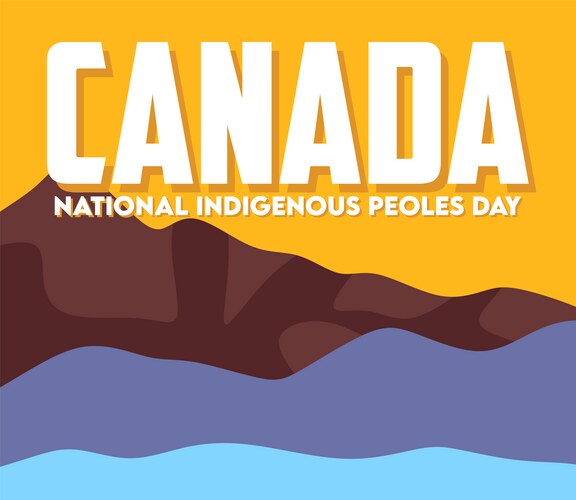 Canada national indigenous peoples day Royalty Free Vector