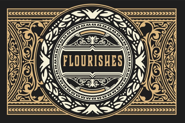 Elegant Vintage Label – Royalty-Free Vector | VectorStock