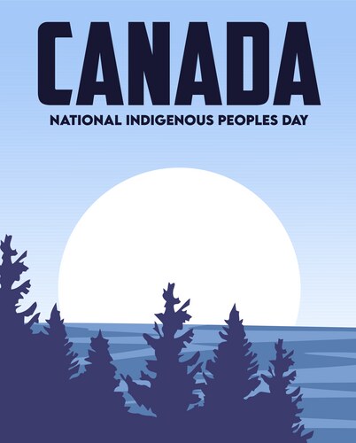 Canada national indigenous peoples day Royalty Free Vector
