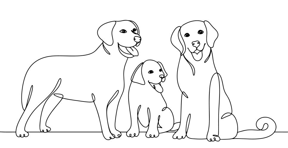 One Line Drawing Dog Vector Images (over 2,100)