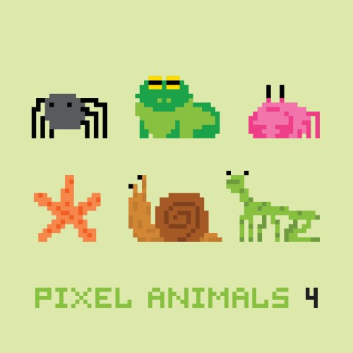 Animals Pixel Vector Images (over 7,400)