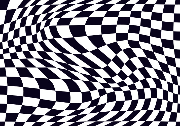 Psychedelic checkerboard pattern Royalty Free Vector Image