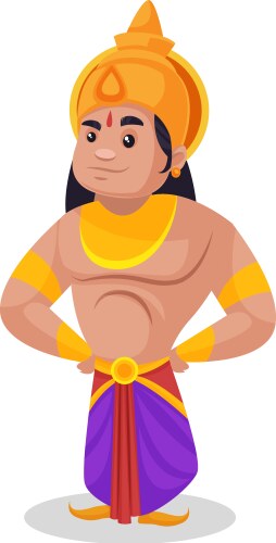Bhima cartoon character Royalty Free Vector Image