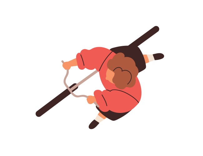 Overhead people looking up surprised characters Vector Image