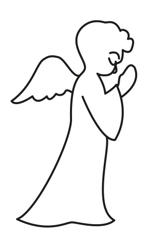 Angel Simple Outline Vector Images (over 1,500)
