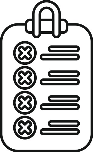 Black notepad with checklist showing done tasks Vector Image