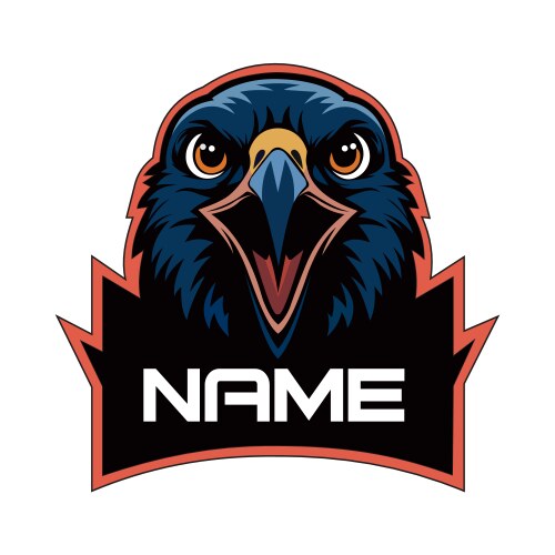 Hawk head logo design ideas Royalty Free Vector Image