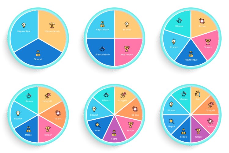 Pie Chart 7 Vector Images (over 820)