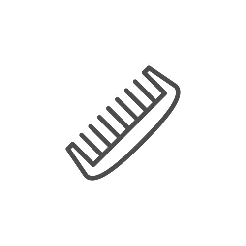 Comb icon outline style Royalty Free Vector Image