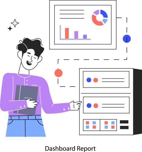 Website dashboard Royalty Free Vector Image - VectorStock