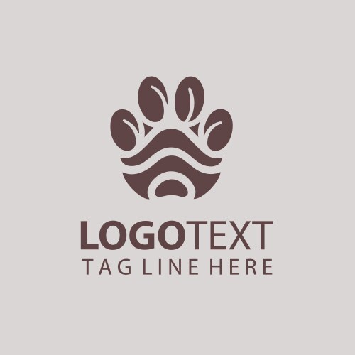 Paw logo Royalty Free Vector Image - VectorStock