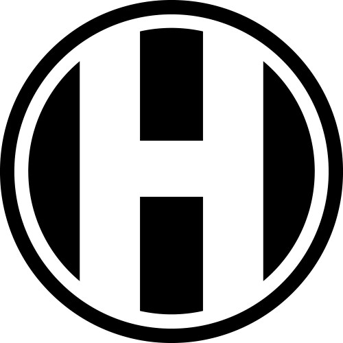 Hand drawn calligraphy letter h script Royalty Free Vector