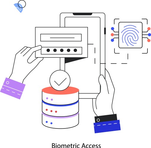 Biometric access Royalty Free Vector Image - VectorStock