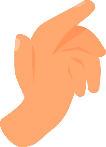 Cartoon hand pointing right with index finger Vector Image