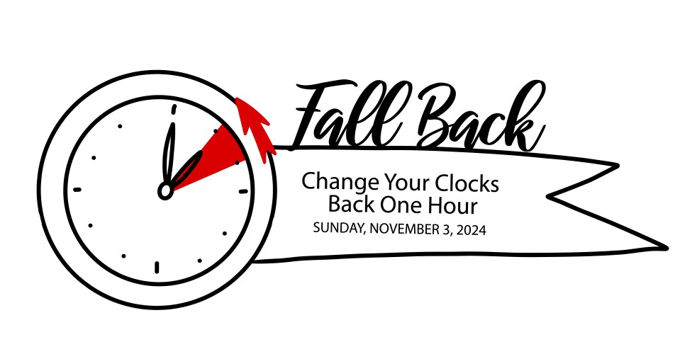 Fall back or daylight saving time ends poster Vector Image