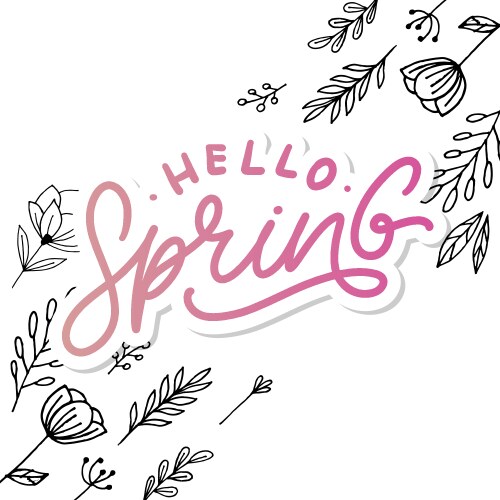 Hello spring Royalty Free Vector Image - VectorStock