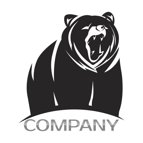Bear logo design Royalty Free Vector Image - VectorStock