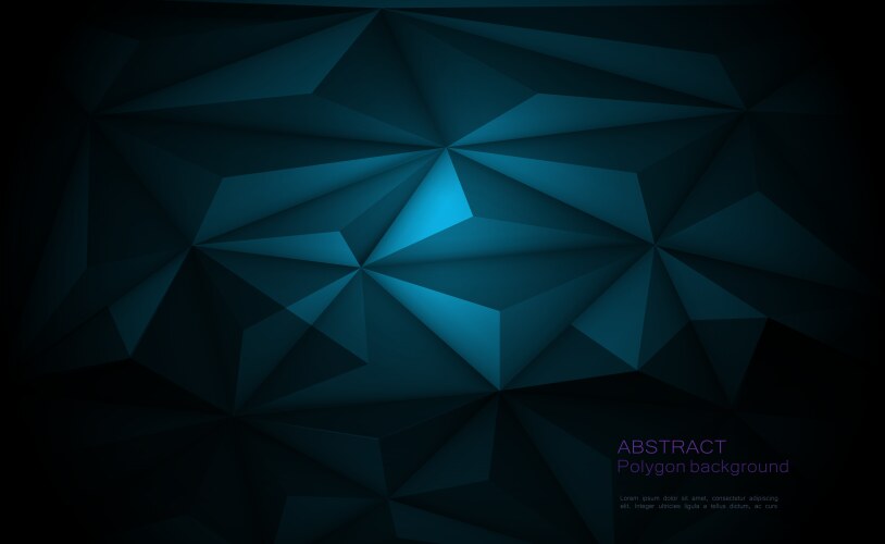 Abstract blue triangle polygon pattern luxury Vector Image