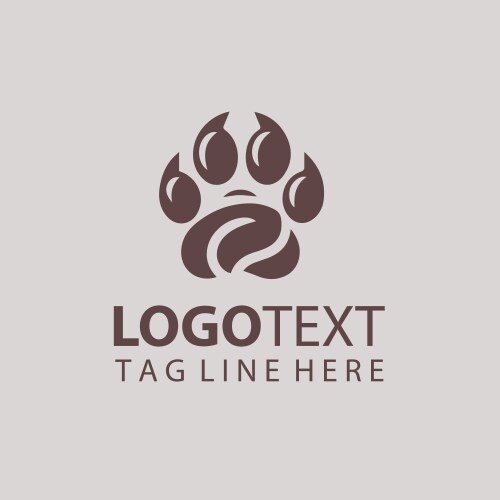 Paw logo Royalty Free Vector Image - VectorStock