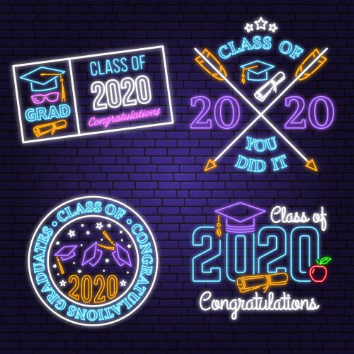 Class of 2020 concept Royalty Free Vector Image