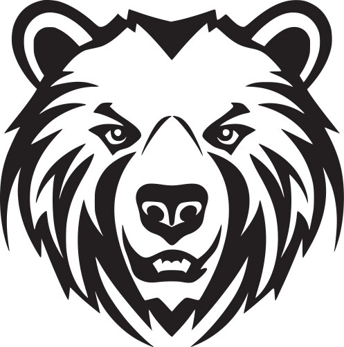 Bear head logo mascot emblem Royalty Free Vector Image