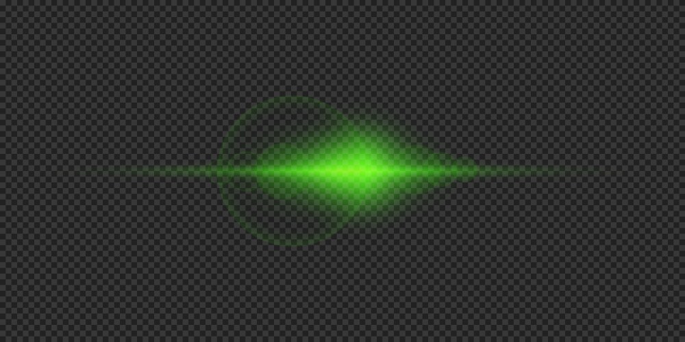 Green horizontal light effect of lens flares Vector Image
