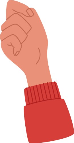Human hand holding something Royalty Free Vector Image