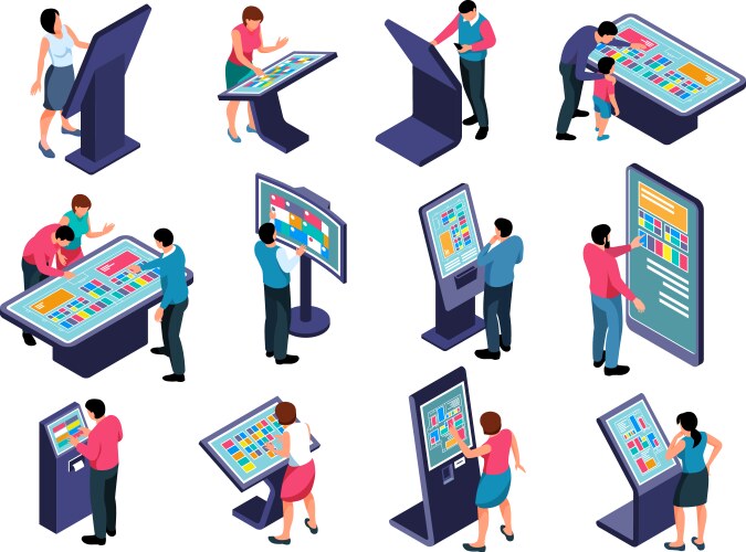 Interactive information panel Royalty Free Vector Image