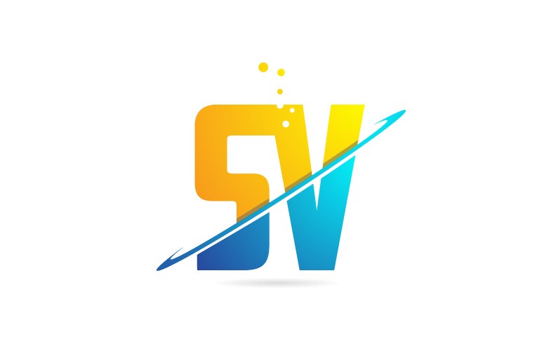 Letter sv gear logo design for service center Vector Image