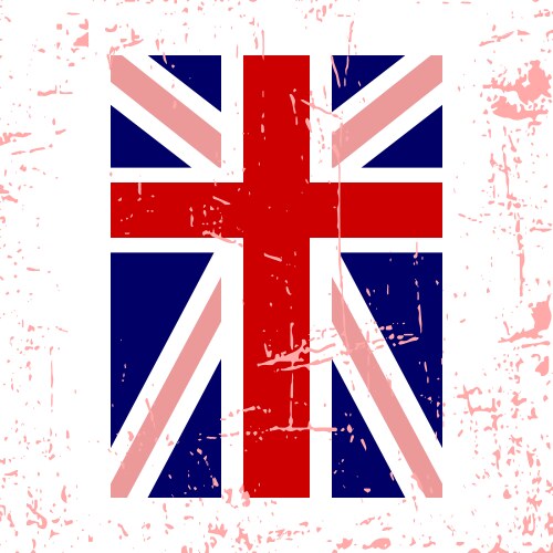 British flag vertical grunge Royalty Free Vector Image