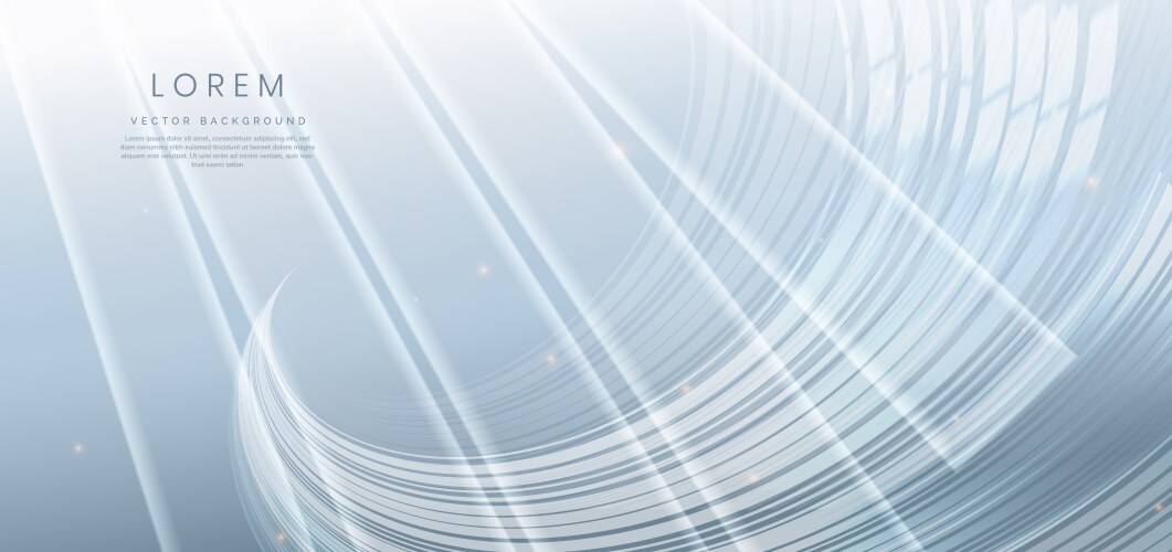 Luxury grey and white curved lines background Vector Image