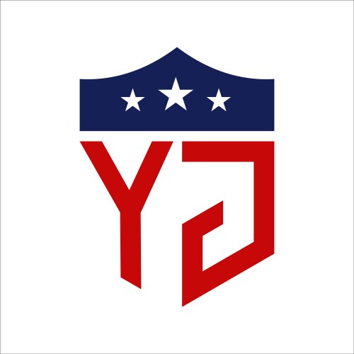 Patriotic dh logo design letter Royalty Free Vector Image