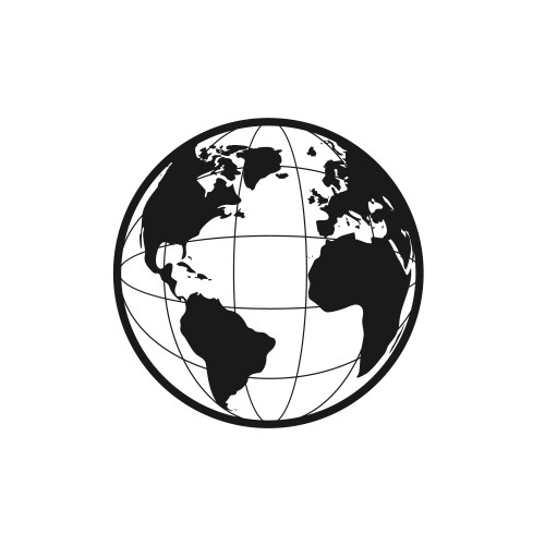 Earth globe with slogan design Royalty Free Vector Image