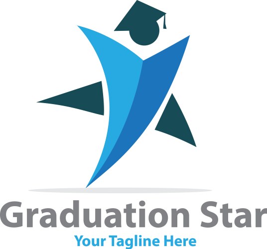 Graduation logo designs Royalty Free Vector Image