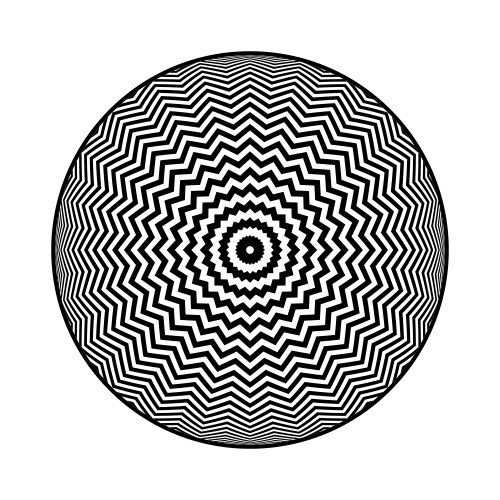 Circular zig zag lines patterns Royalty Free Vector Image Circular zig zag lines patterns Royalty Free Vector Image