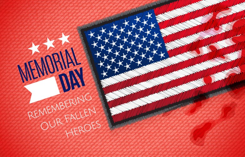 Memorial day banner24 Royalty Free Vector Image