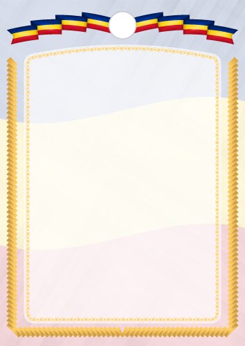 Border made with romania national colors Vector Image