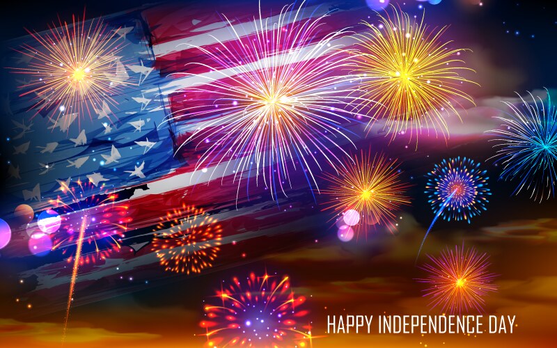 Shiny usa celebration independence day concept Vector Image