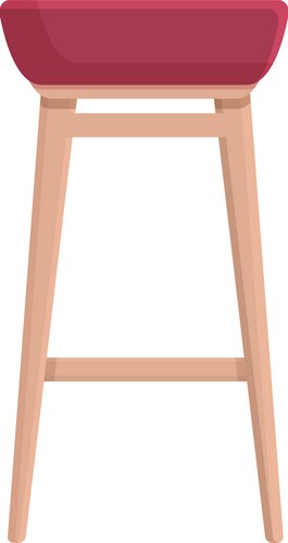 Metal bar stool icon cartoon tall chair Royalty Free Vector