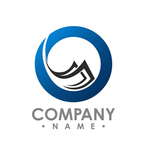 Colorful circle logo template abstract Royalty Free Vector