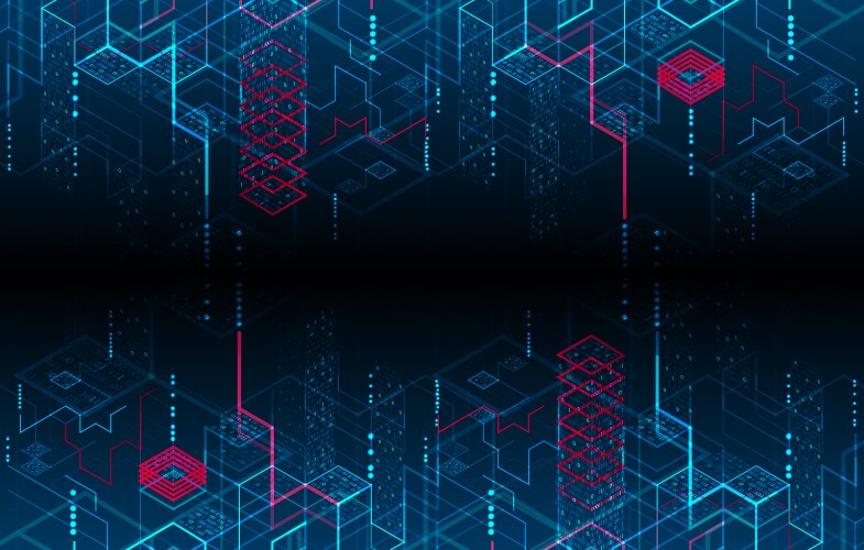 Cyberspace Binary Code Tech Background Royalty Free Vector