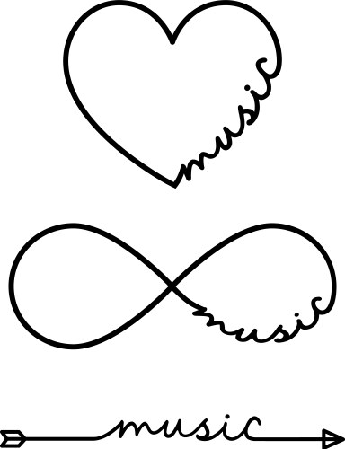Infinity Symbols Collection Royalty Free Vector Image