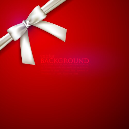 Background with red bow Royalty Free Vector Image
