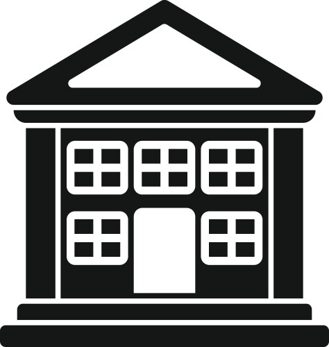 Government building facade featuring columns Vector Image