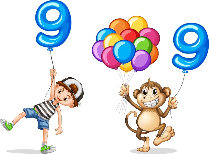 Number nine Royalty Free Vector Image - VectorStock