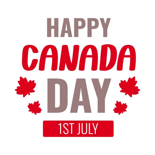 Happy canada day poster congratulations Royalty Free Vector