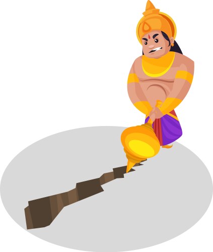 Bhima cartoon character Royalty Free Vector Image