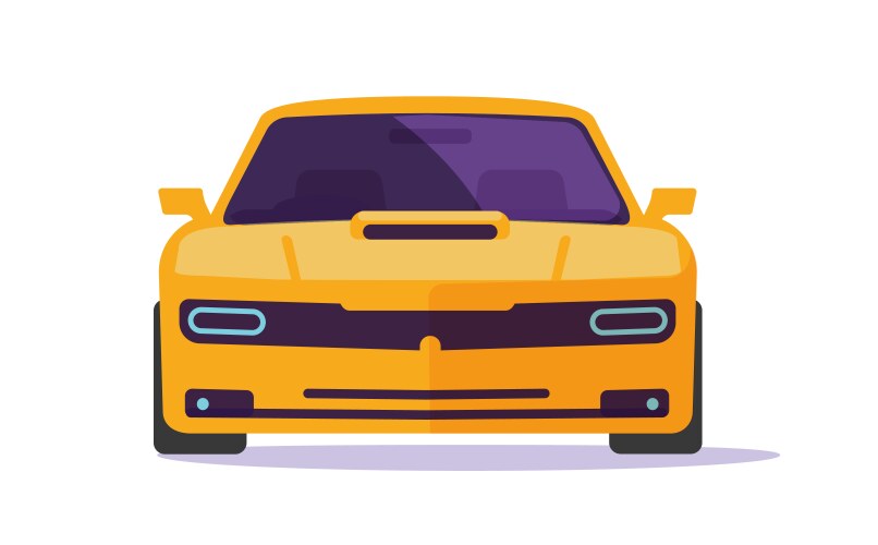 Passenger car icon front view Royalty Free Vector Image